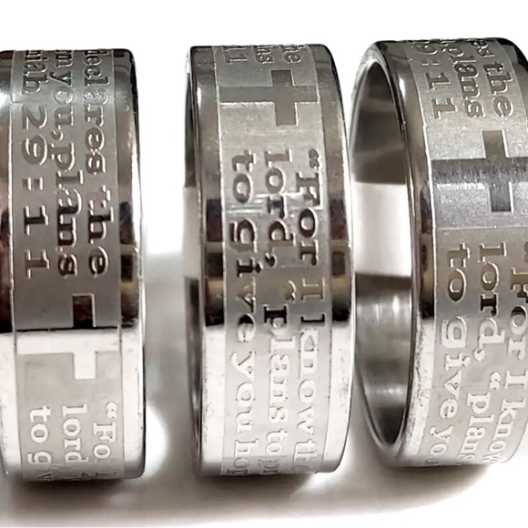 Jewelry | Silver 8mm Scripture Ring Jeremiah 2911 | Poshmark
